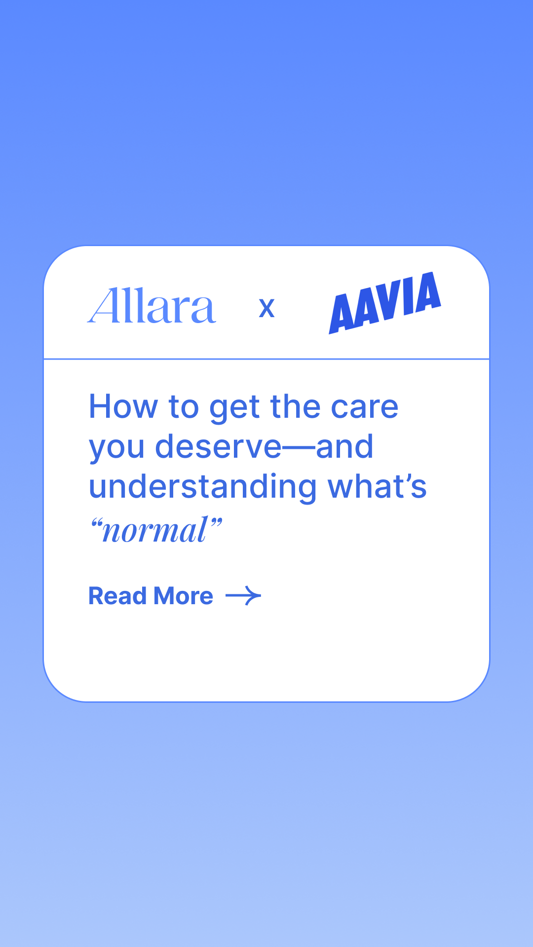 Allara x Aavia: How to get the care you deserve—and understanding what ...